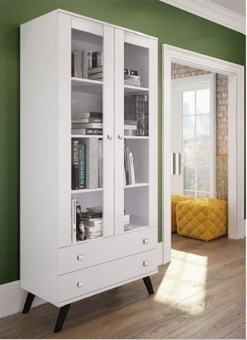 TC Hogar - Modular Cristalero 2P 2C ArteCas CL009-4 Blanco