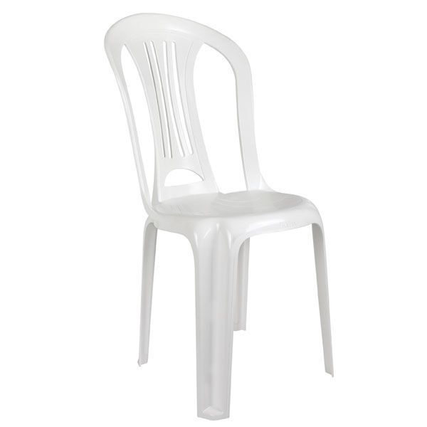 TC Hogar - Silla PVC Stella Mor Blanca S/posa brazo Inc